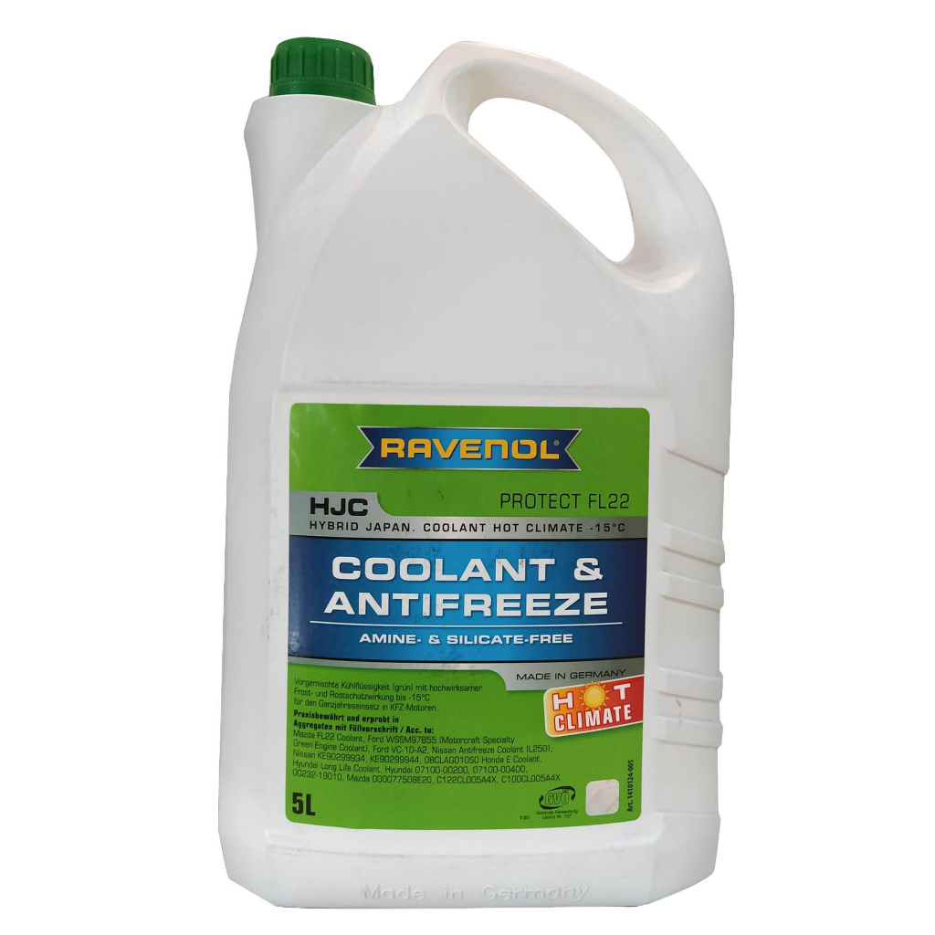 RAVENOL HJC Protect FL22 Coolant for Hot Climate 5 Liters | Shopee ...