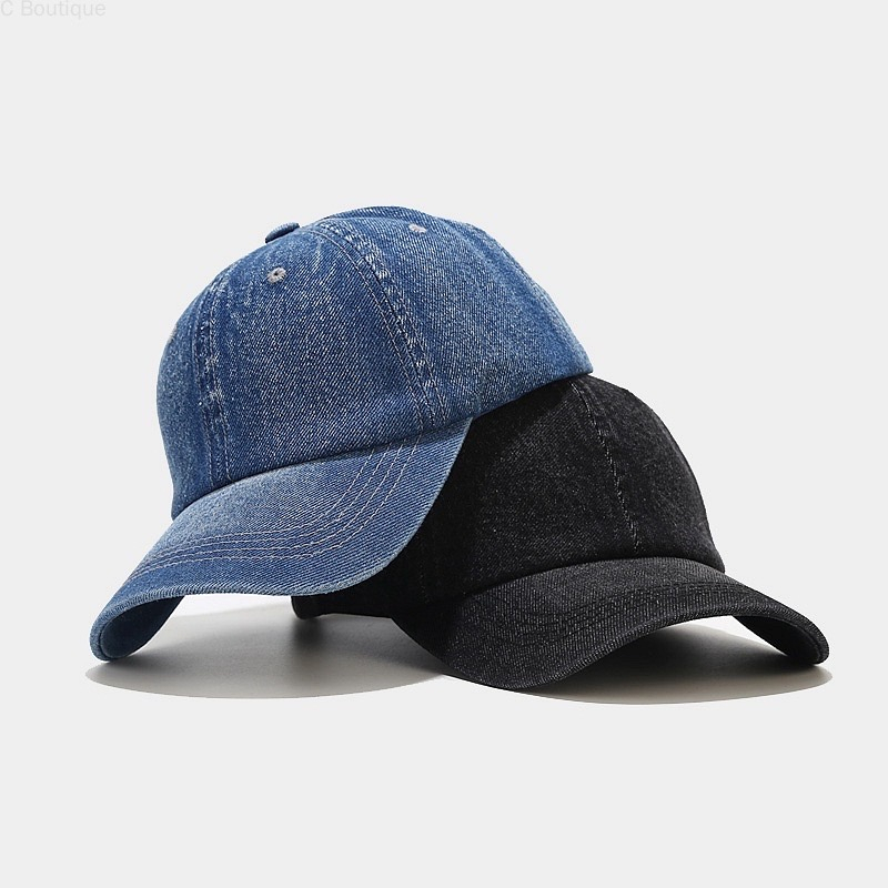 NEW DENIM PLAIN BASEBALL CAP HIGH QUALITY | Shopee Philippines