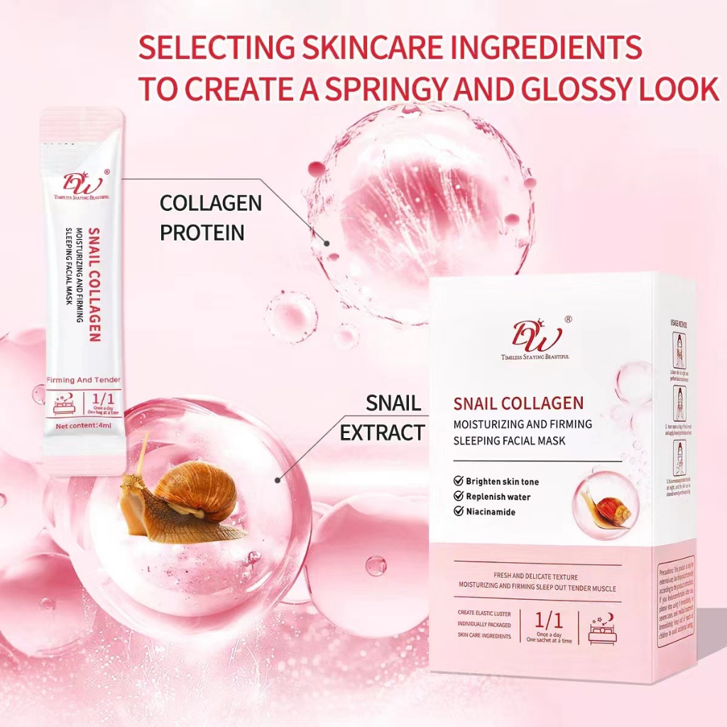 DW sleep mask snail college aloe Vera ice age Hyaluronic Acid Dry Skin ...