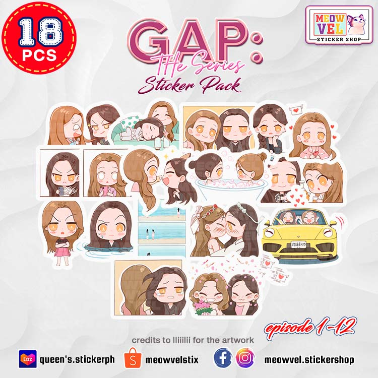 Gap the Series Waterproof Vinyl Stickers// Freen Becky,MONSAM,CELLPHONE ...