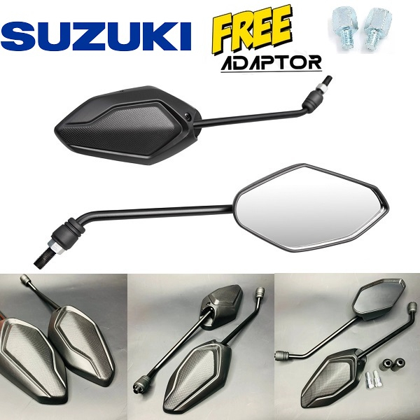 SUZUKI RAIDER J 115 MOTORCYCLE SIDE MIRROR LONG STEM STOCK TYPE / STOCK ...