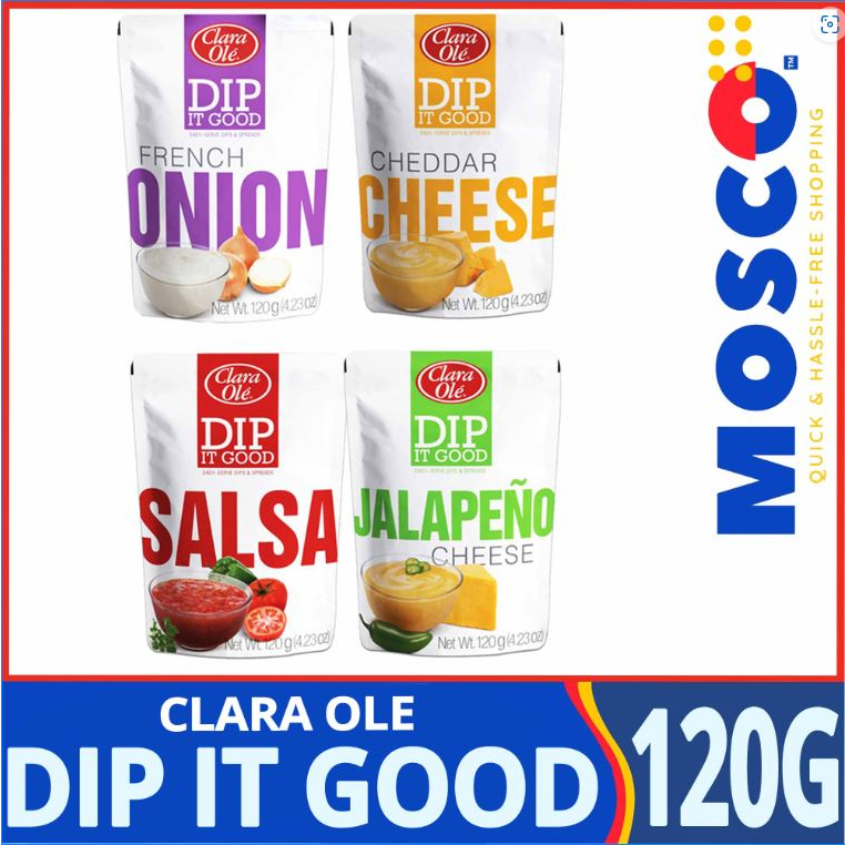 Clara Ole Dip It Good Jalapeno Cheese 120g | Salsa 120g | French Onion ...