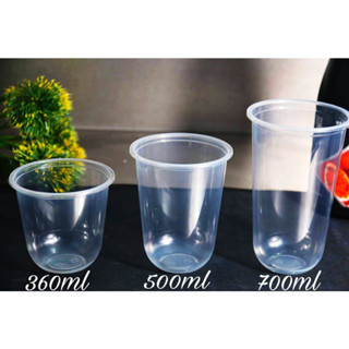 [100pcs] Plastic PP U CUP w/ Lids SET (8oz, 12oz, 16oz, 22oz) 95mm ...