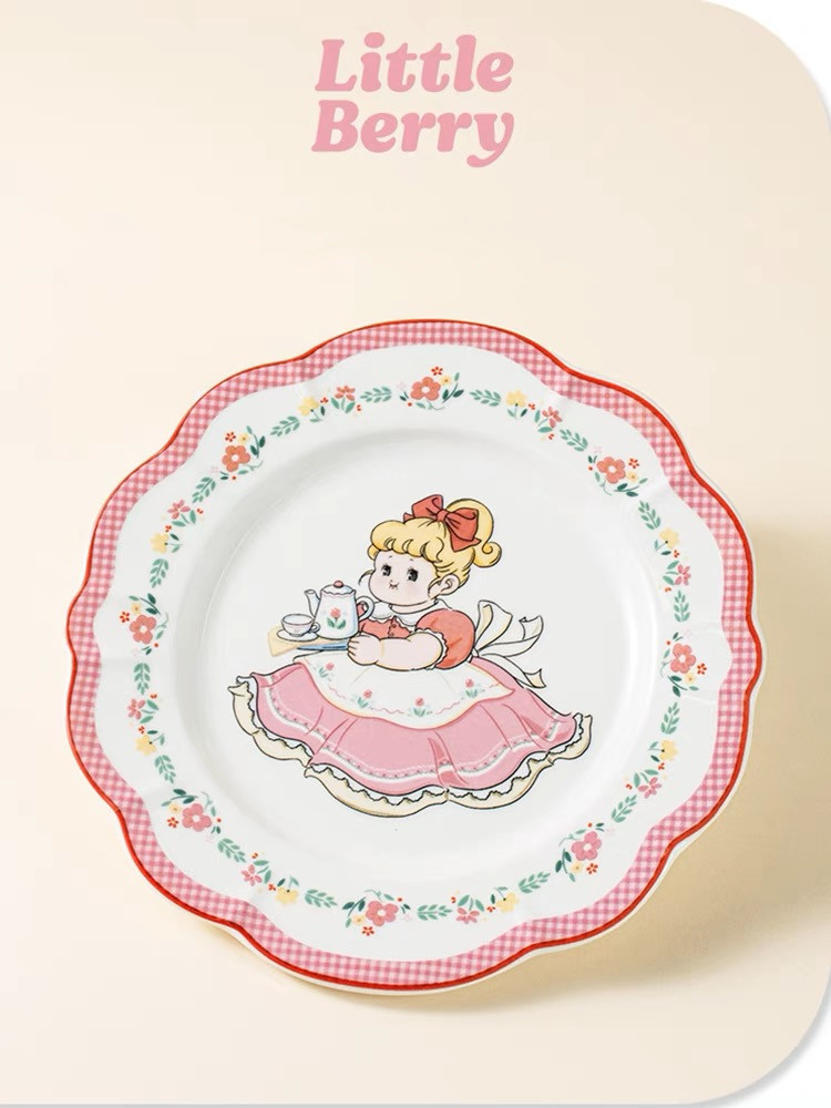 VISHINE Orignal Design Cartoon Pink LittleBerry Ceramic Tea Pot Mug Set ...