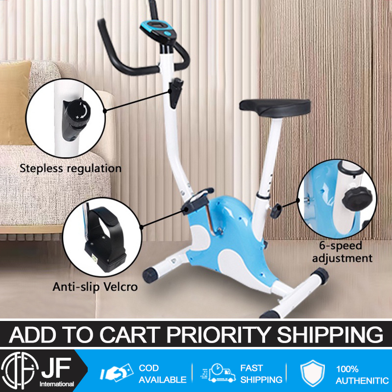 Exercise bike Stationary Bike with LCD Monitor Exercise Machine Load ...