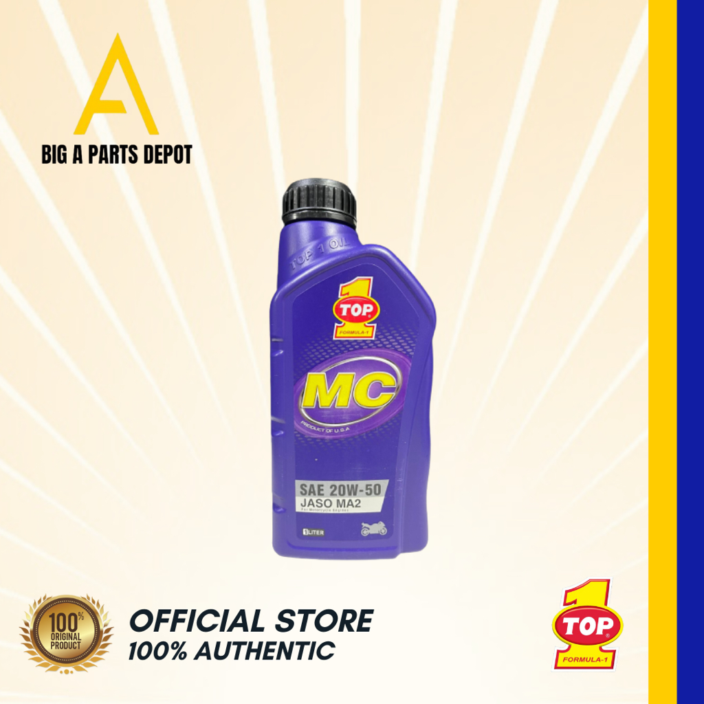 Top 1 - 1 Liter Synthetic 4T Motorcycle Oil 1 Liter SAE 20w-50 JASO MA2 ...