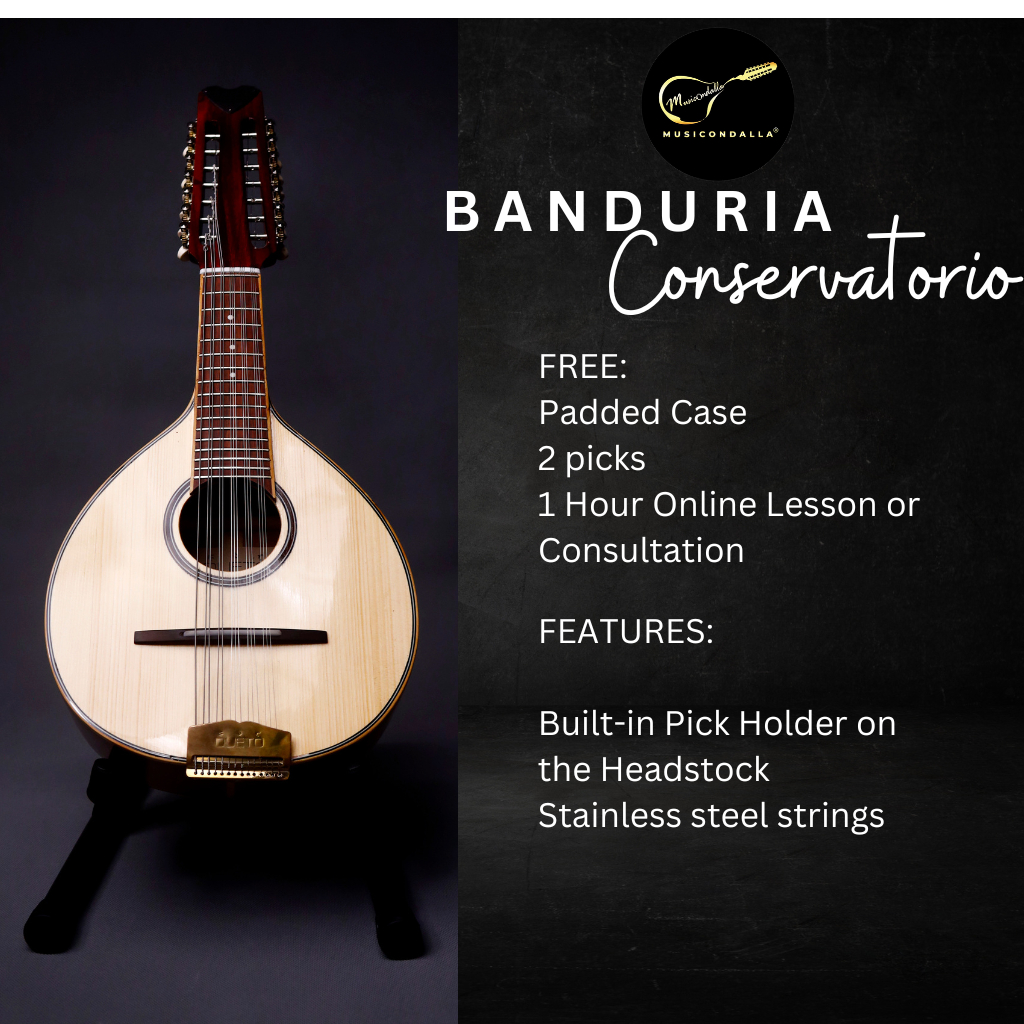 Banduria Conservatorio with Soft Padded Case and Built-in Pick Holder ...