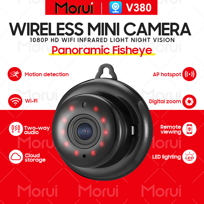 MORUI V380PRO 1080P HD IP Security Camera Wireless Mini WIFI Infrared ...
