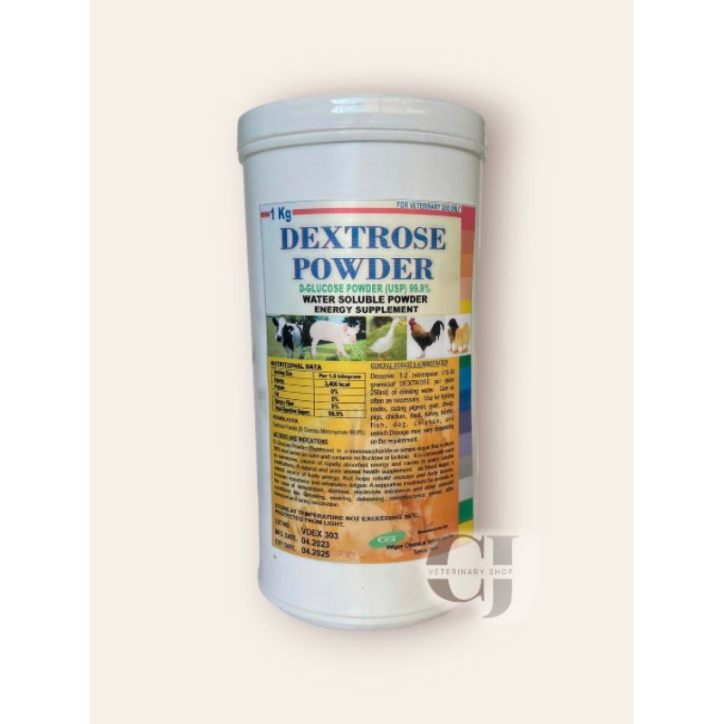Dextrose Powder (Canister) | Water Soluble | 1Kg | Vetgen | Shopee ...