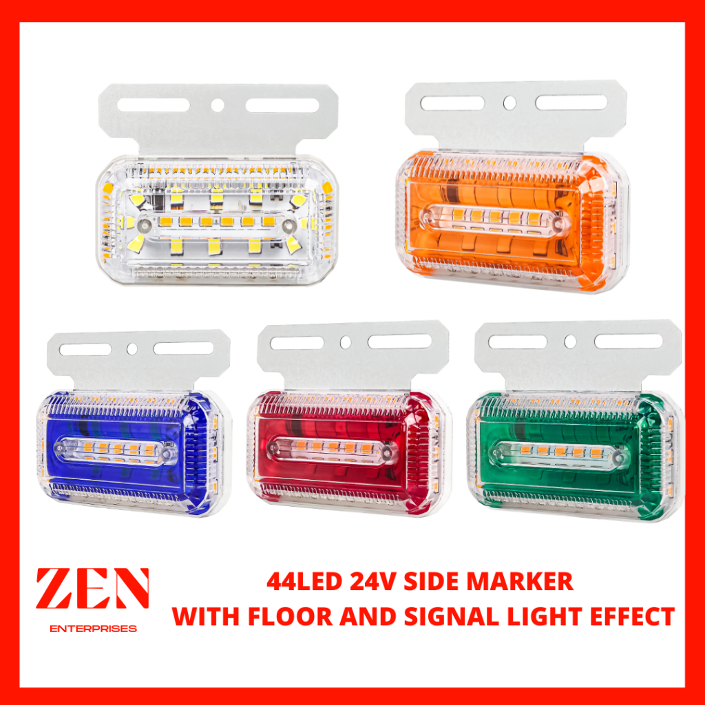 Kaizen 44LED 24V Side Marker with Signal Light and Floor Light Effect ...