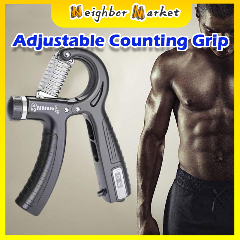 Hand Gripper R-Shape Adjustable Countable Hand Grip Strength Exercise ...