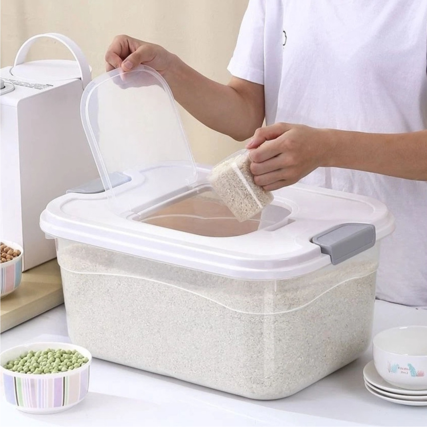 Rice storage barrel flour storage tank 10-20KG flip top grain storage ...