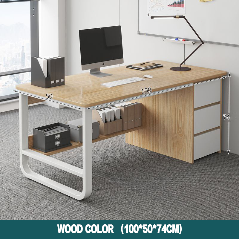 RAMEY Computer Desk With Drawer&Shelves Office Table Desktop Study Desk ...