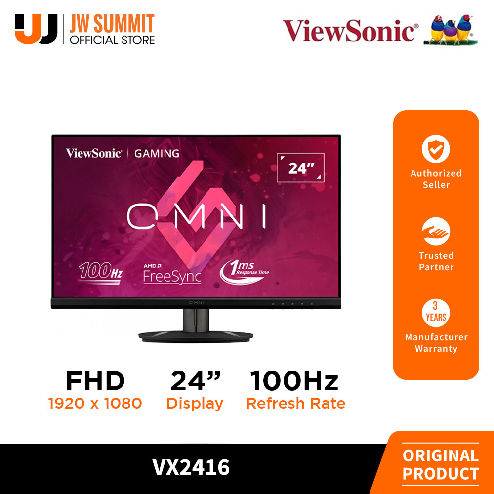 ViewSonic VX2416 24" FHD 1920 x 1080 100Hz LED 1ms IPS Technology AMD ...