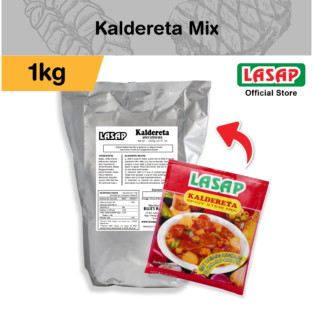Lasap Kaldereta Mix 1kg (Institutional) | Shopee Philippines