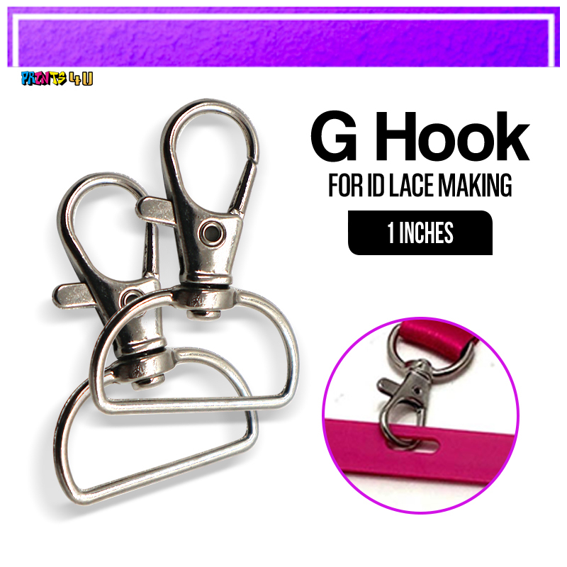 100pcs Id Hook For Lace Lanyard Making G-Hook Ordinary Plastic ...