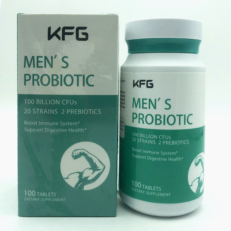 KFG Probiotics Food Supplement For Men 100 Tablets Digestive Health 90 ...
