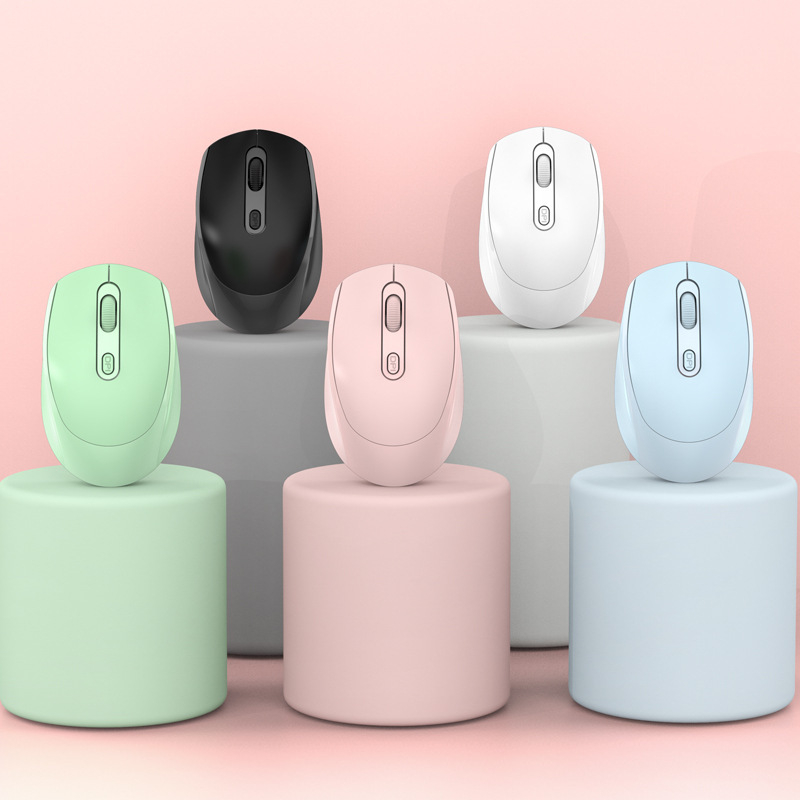 Candy colored wireless mouse Bluetooth dual mode charging mute mouse ...