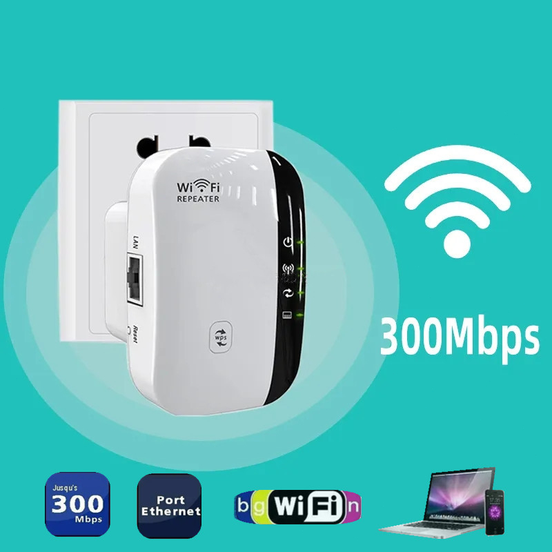 Wifi Repeater 300Mbps Wireless Network Signal Extender wifi Router ...