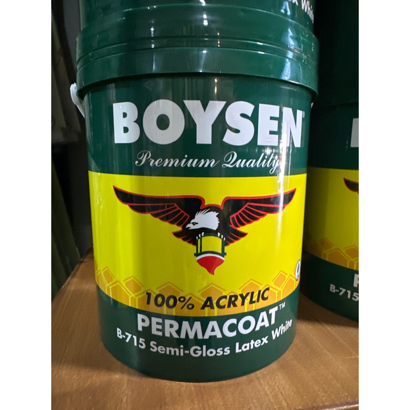 Boysen Permacoat B-715 seni gloss latex white 100% acrylic | Shopee ...
