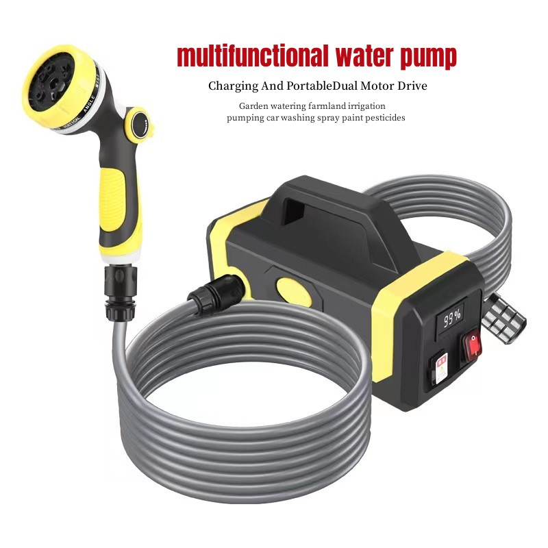 Rechargeable portable dual-core lithium battery water pump home ...