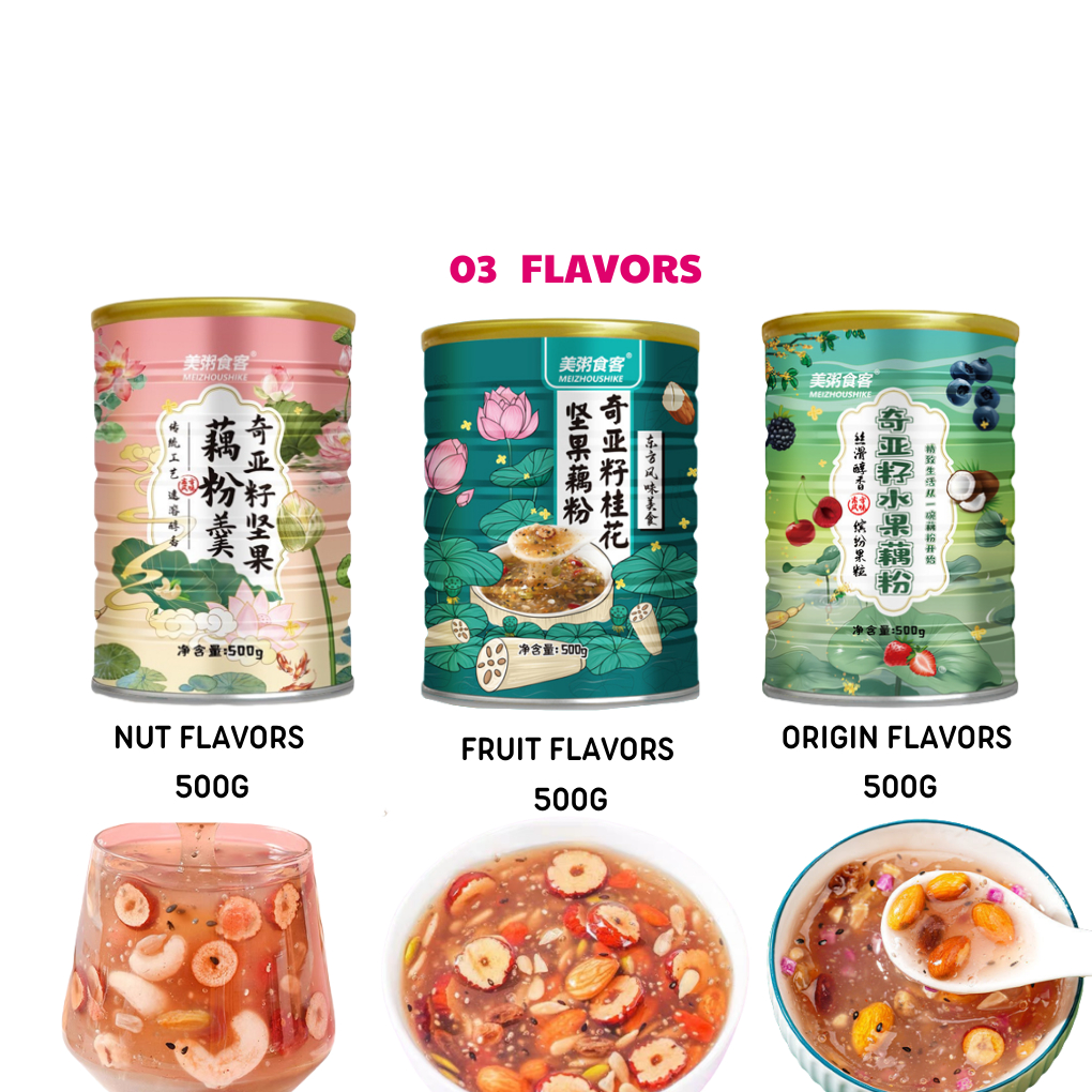 Chia Seed Cereal Lotus Root Powder Mix Nut Fruit Nutrition Weight Loss ...