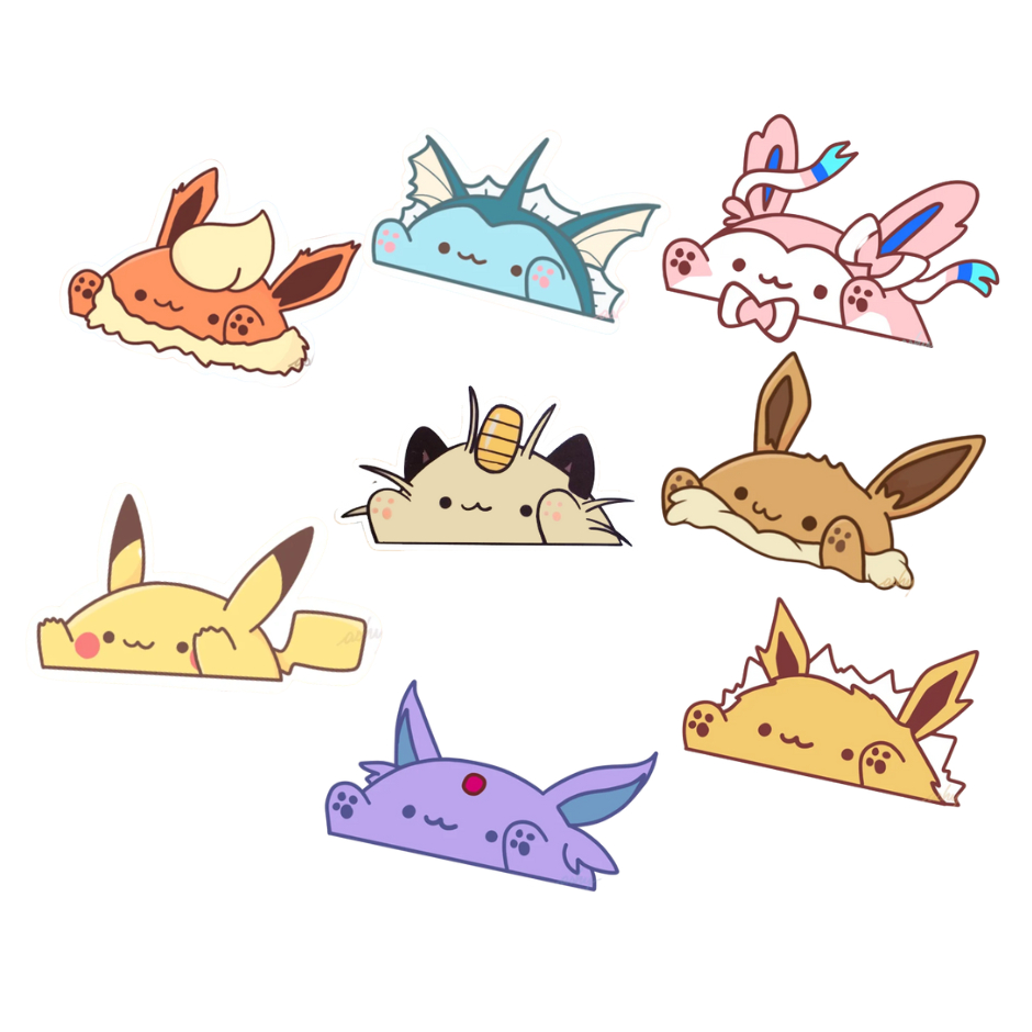 POKEMON BONGO CAT LAMINATED VINYL STICKER WATERPROOF FOR AQUAFLASK ...