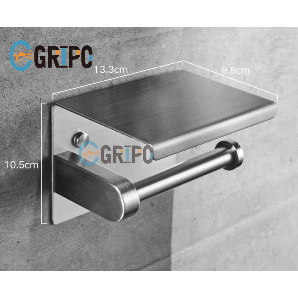 GRIPO 304 Stainless Modern Tissue holder 02 Matte finish GP228 | Shopee ...