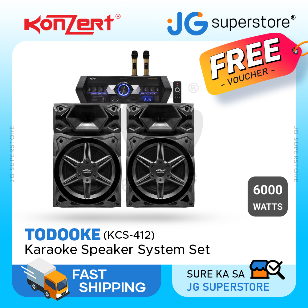 Konzert TodoOke KCS-412 6000W 12" 2-Way Woofer Speaker System (SET) - 2 ...