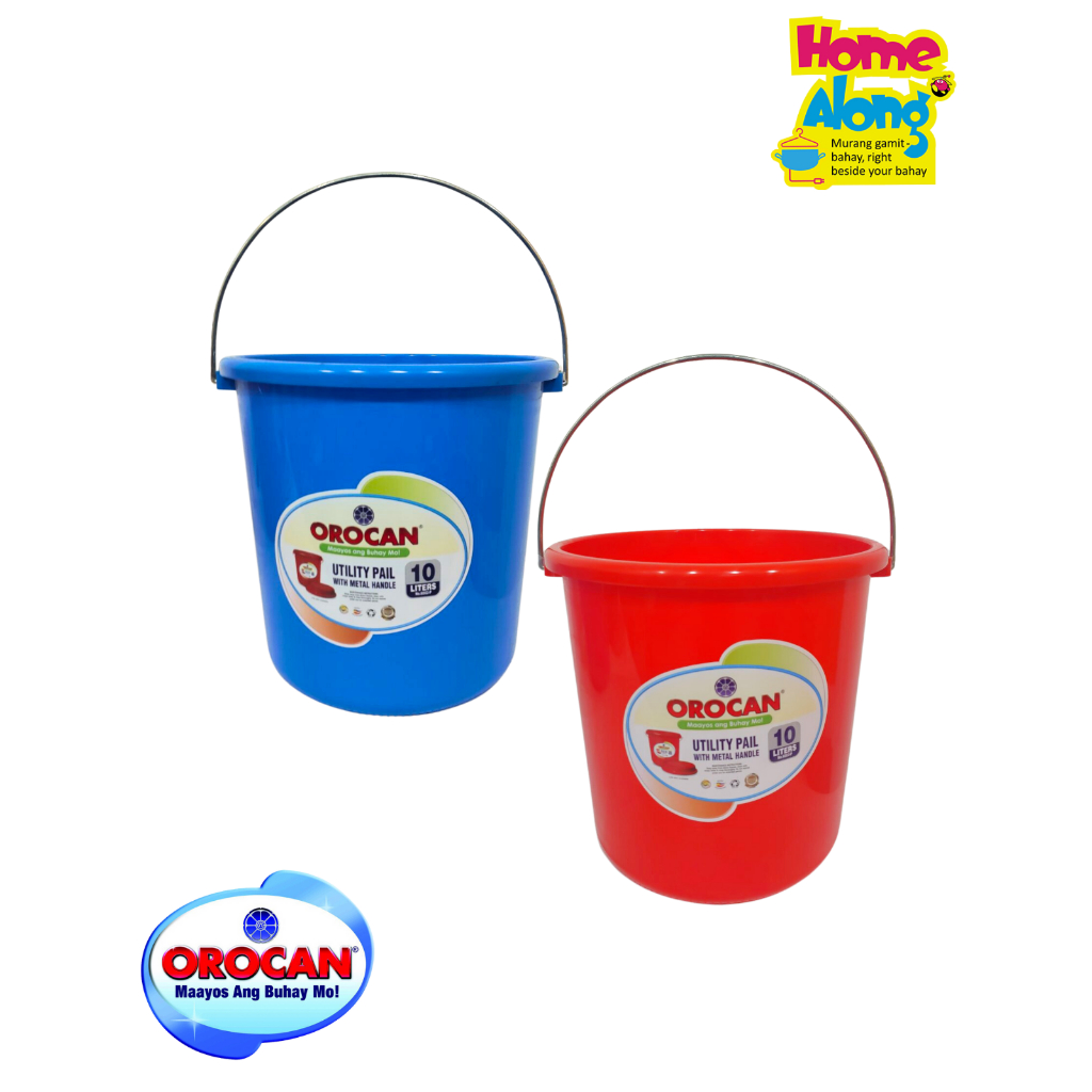 Orocan 10 Liters Utility Pail with Metal Handle - Random Color | Shopee ...