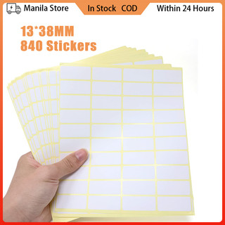 15 Sheets Blank Sticker Labels White Price Sticker Small Adhesive Label ...
