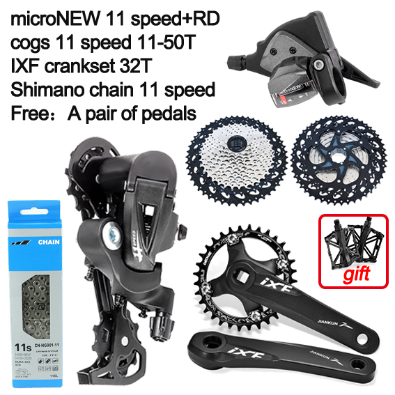 microNEW shifter 11 speed Groupset MTB RD 11 speed cassette cogs 11 ...