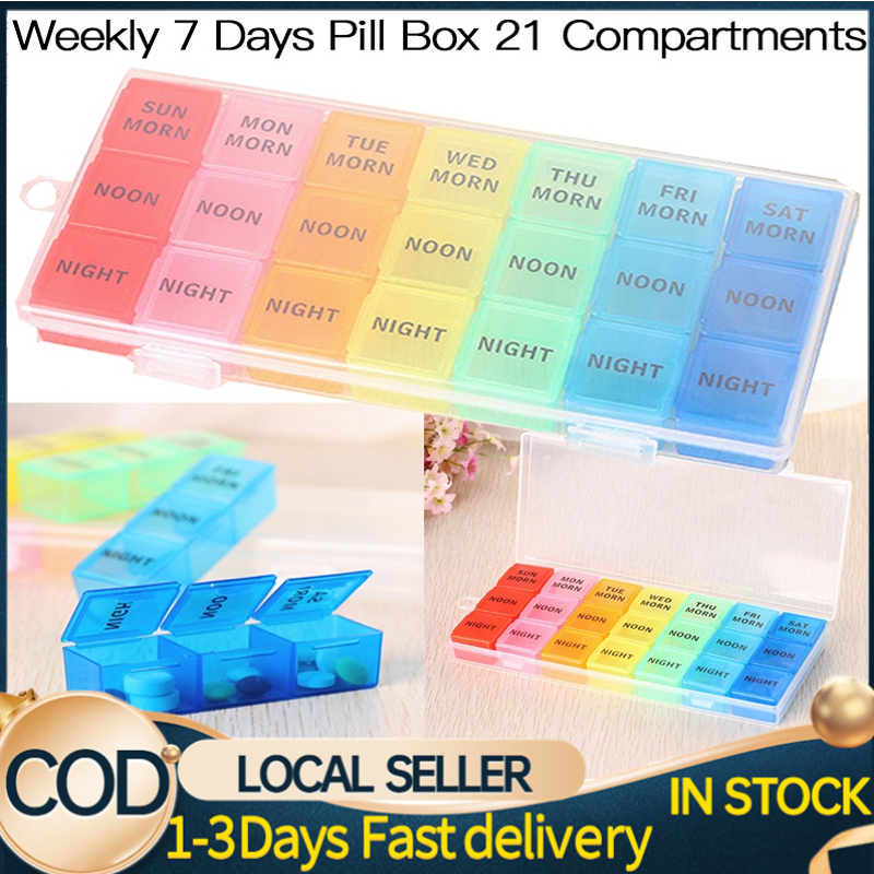 Medication Storage Box Weekly Mini Medication Organizer 7 Day 21 Slots ...