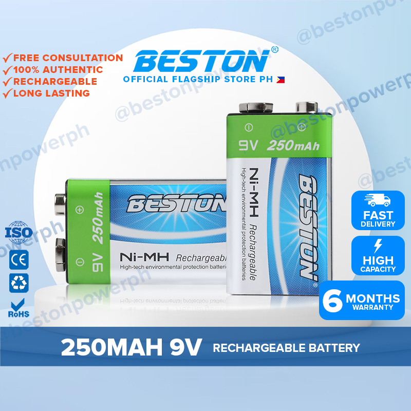 Beston 9V 1000mAh Micro USB Rechargeable Li On Battery Charger 6F22 ...