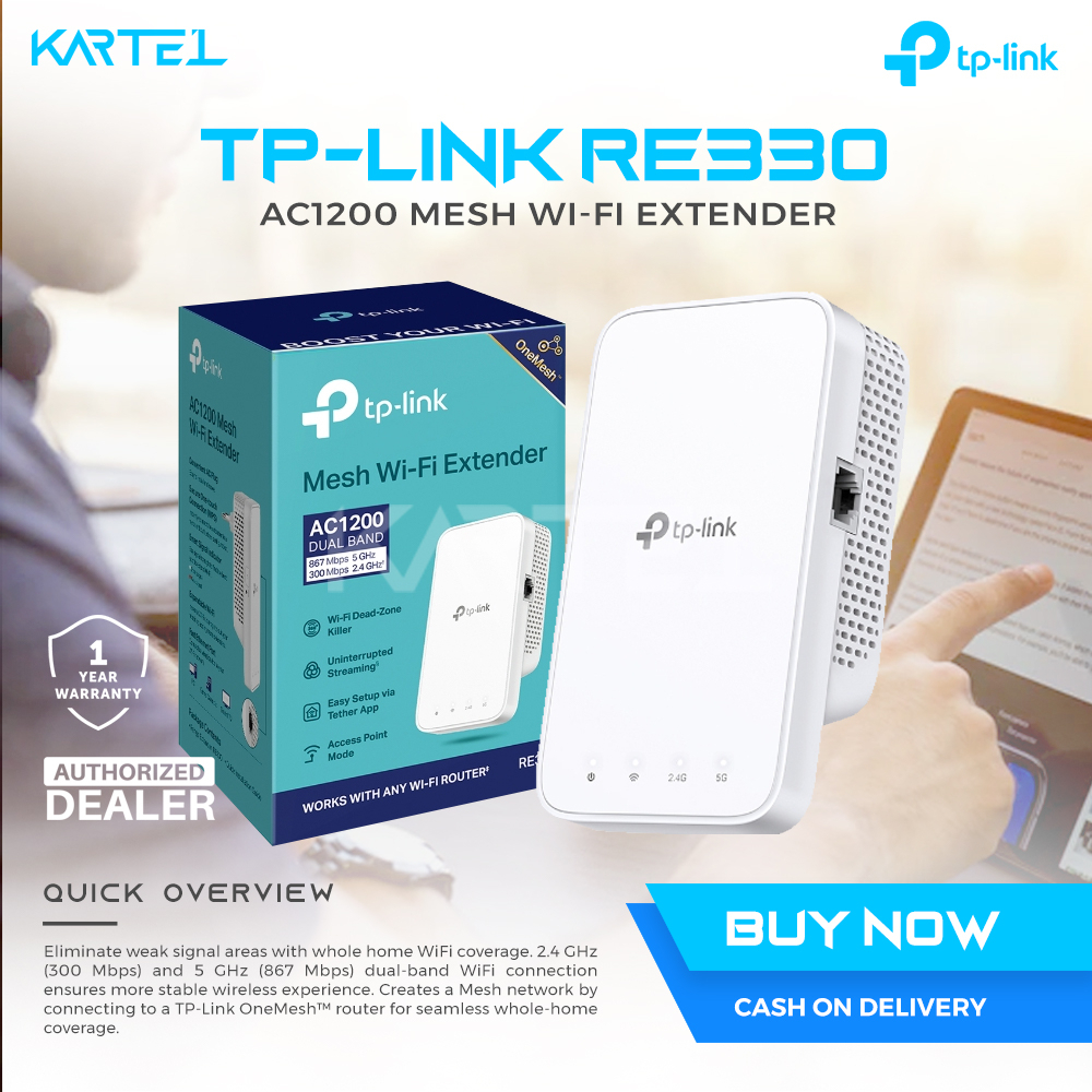 Tp-Link RE330 AC1200 Dual Band Mesh Wi-Fi Extender | TP LINK | tplink ...