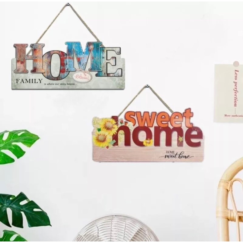 Sweet Home Design Door Signage Wooden Decor Sweet Home wooden Wall ...