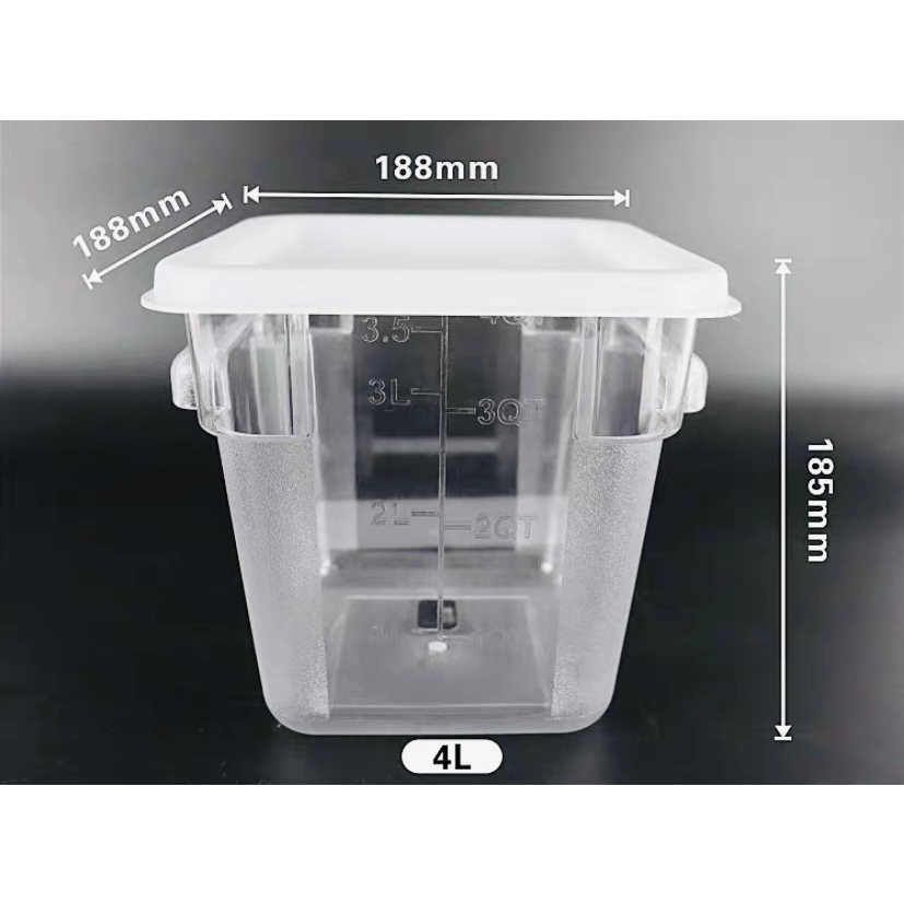 PC Square Storage Container sealed snack food transparent sealed ...