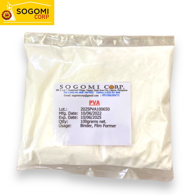 PVA POLYVINYL ALCOHOL (100G/500G/1KILO) | Shopee Philippines