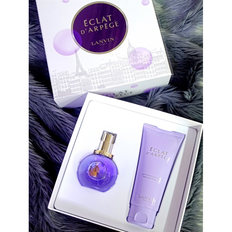 Lanvin Eclat Pour Femme Set 50ml edp + 100ml lotion/ 100ml+ 7.5 travel ...