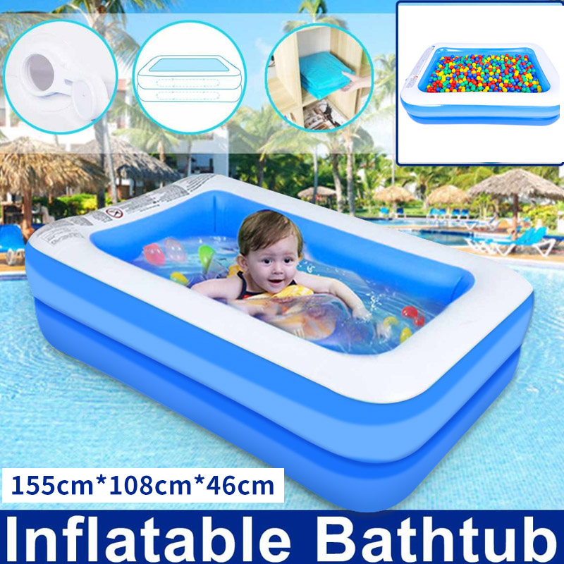 155CM Thickened Inflatable Swimming Pool Outdoor Baby/Adult Pools ...