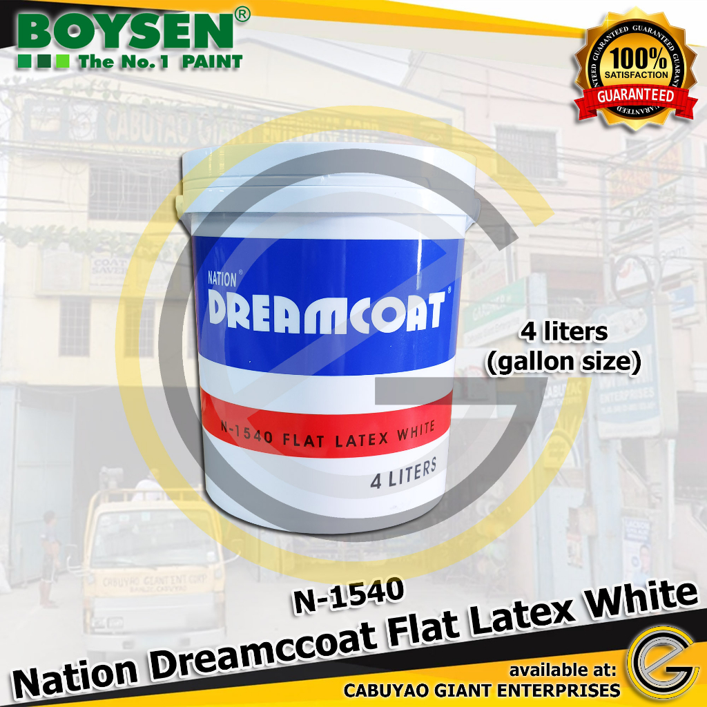 Nation N-1540 Dreamcoat Flat Latex White by Boysen (gallon) | Shopee ...