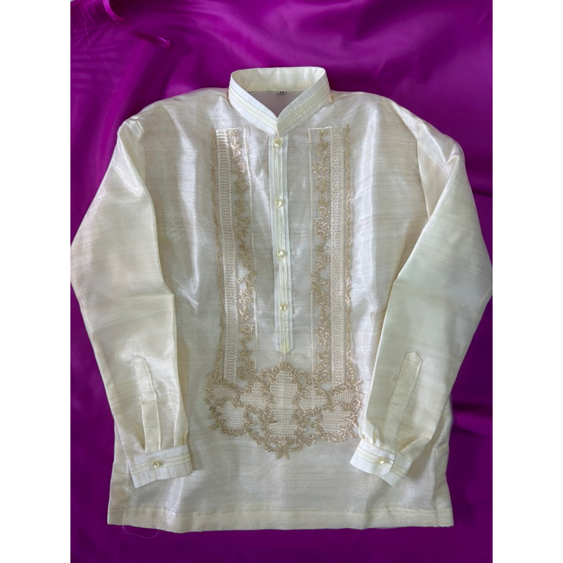 Barong Tagalog PINTAX Chinese Collar Organza with Lining | Shopee ...