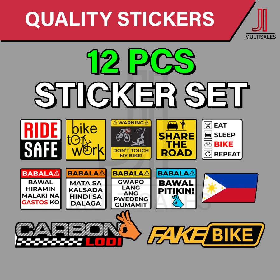 (12 PCS SET) High Quality Waterproof Sticker Laminated Mountain Road ...