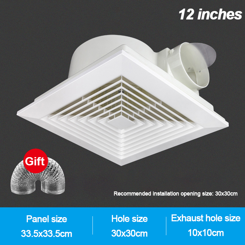 Ceiling Exhaust Fan 24/27/33.5 CM Ventilation Fan Silent Large Suction ...
