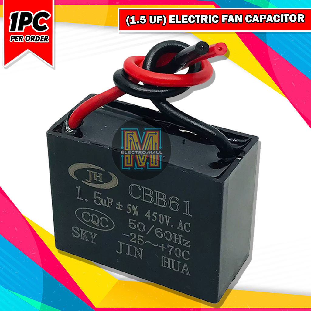 Electric Fan Capacitor (1.5UF | 1.7UF | 2.0UF) | Shopee Philippines