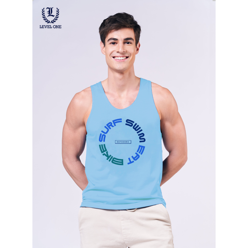 Level One Sando Tank Surf Swim Print (Set B) | Shopee Philippines