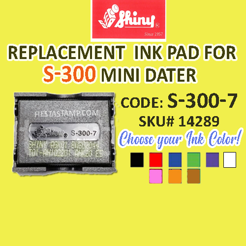 Shiny Replacement Ink Pad (S-300-7) for Mini Dater S-300 | Shopee ...