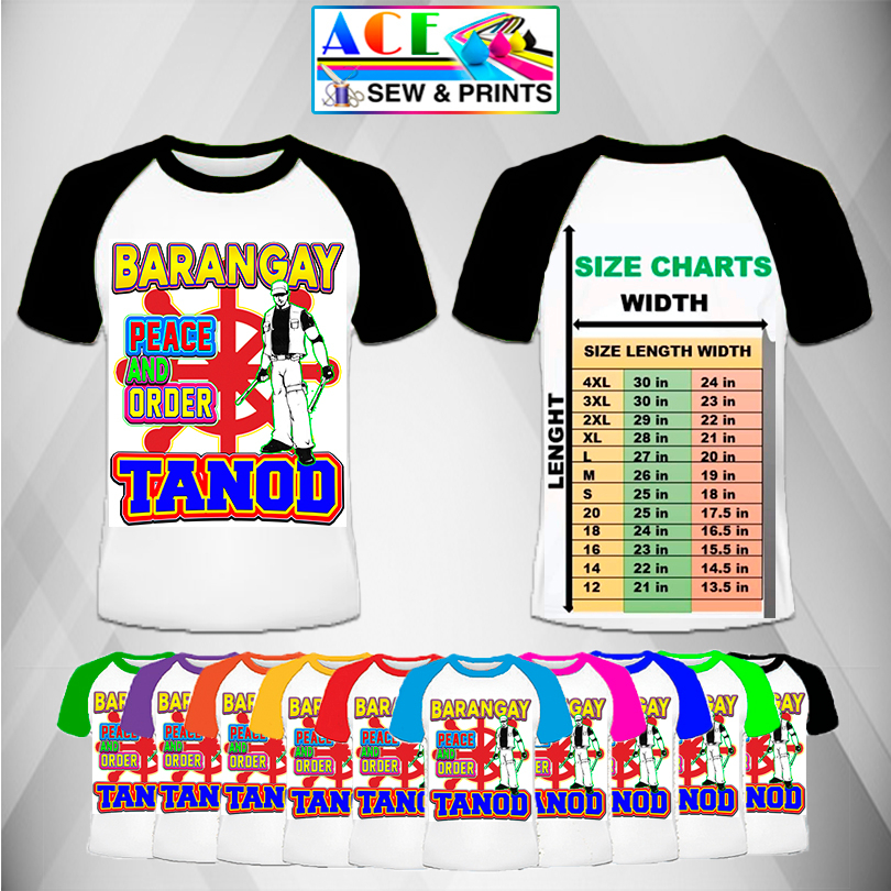 BARANGAY TANOD RAGLAN T-SHIRT SUBLIMATION PRINT | Shopee Philippines