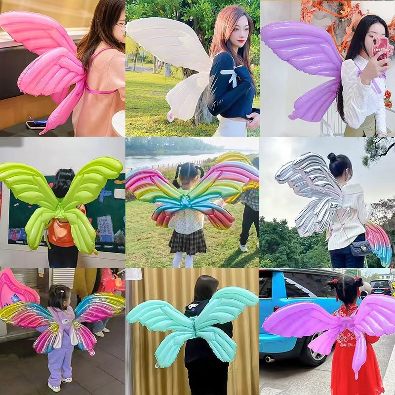 3D butterfly wings angel wings foil balloon 97*72cm birthday party ...