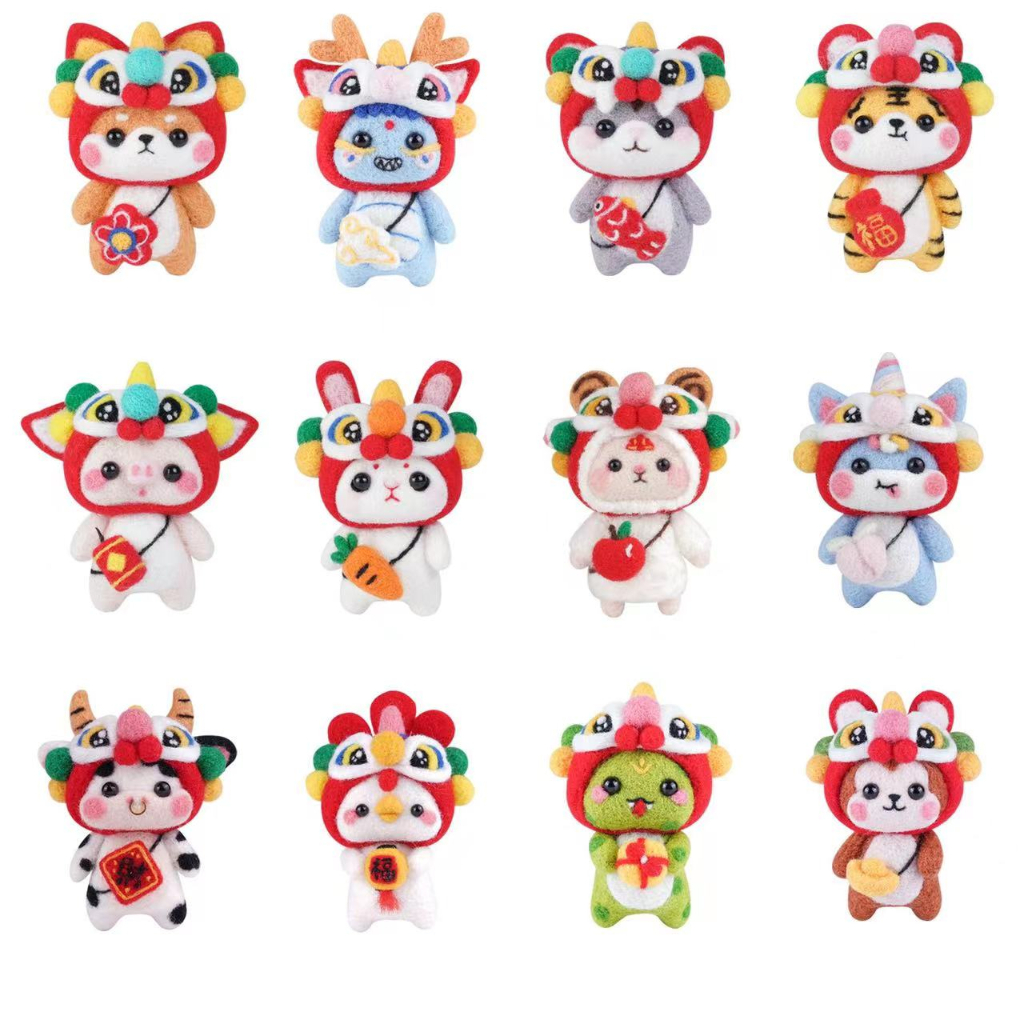 Wool Felt Poke DIY Handmade Material Pack Cartoon Doll With | Shopee ...